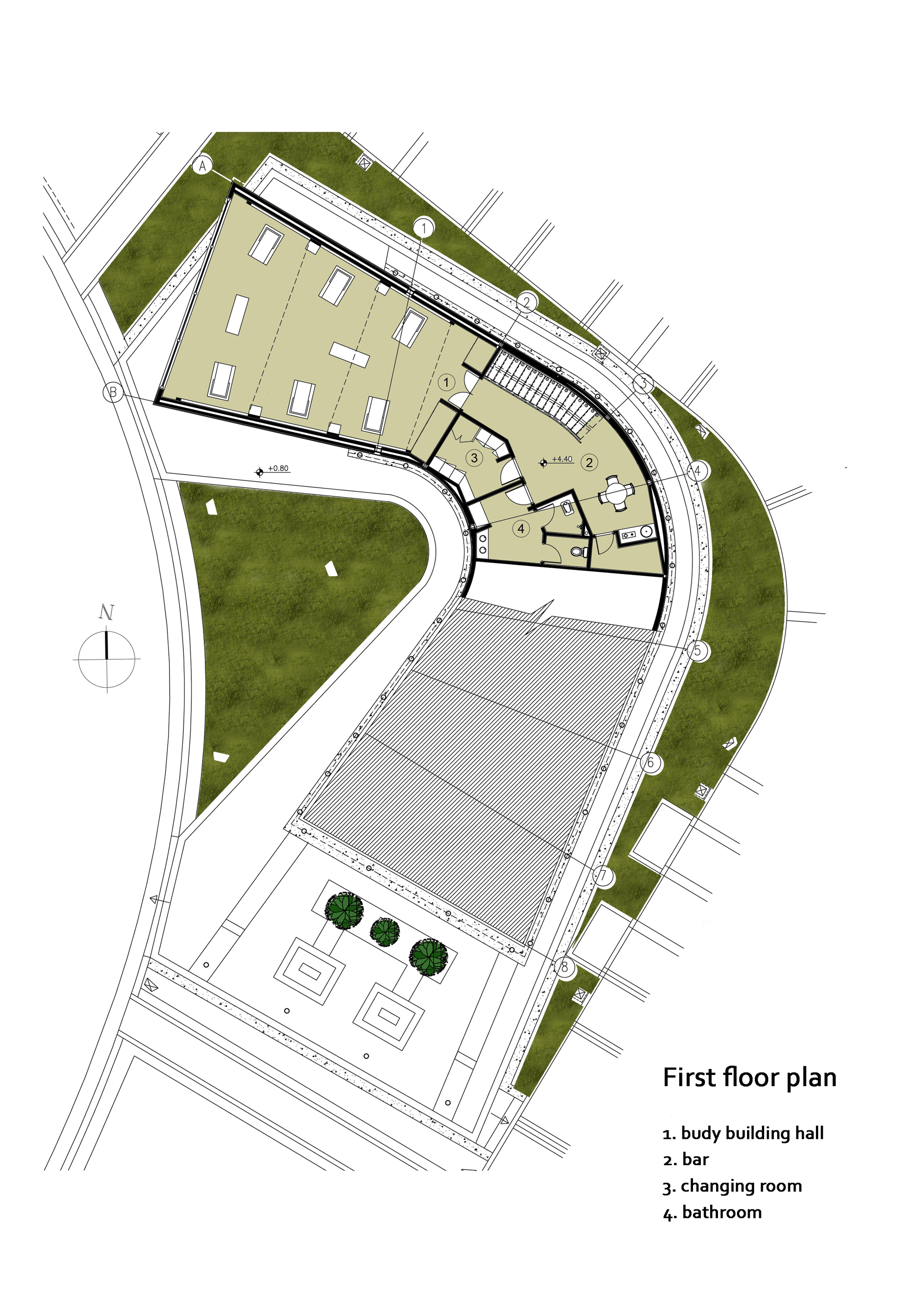Gym building design layout plan dwg with fitness center interior images ...