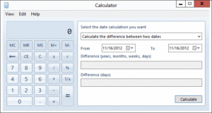 How to Calculate Date Calculations calculator in Windows