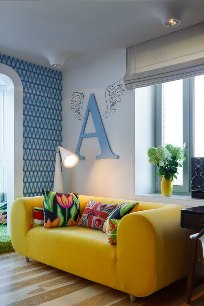 Bright Paint Color Ideas For A Family Home Decor In Russia