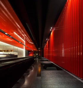 New Black N Red look of Japanese sushi maker restaurant in Rome, Italy ...