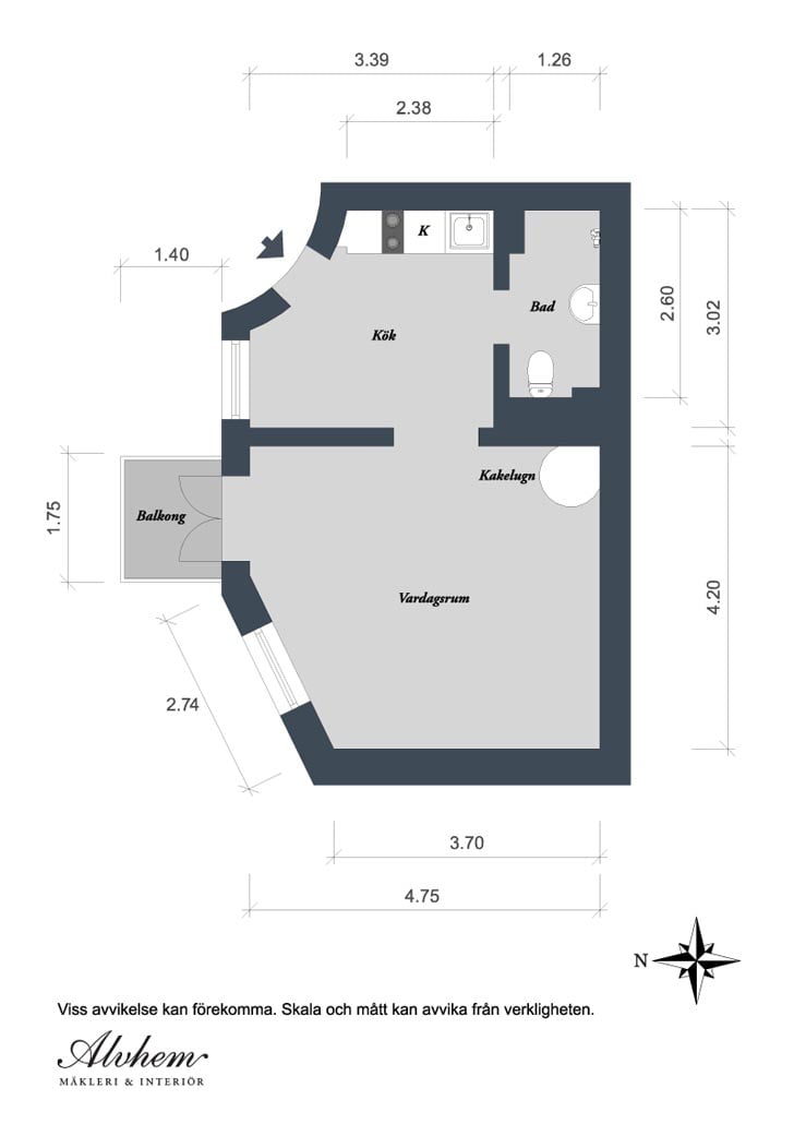 One room studio apartment design features create style statement ...