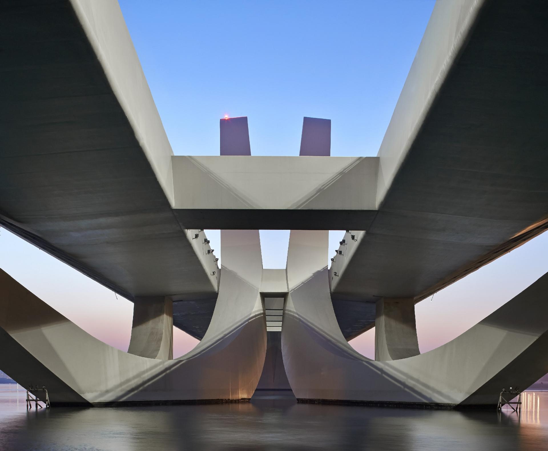 Sheikh Zayed Bridge Construction Architecture by Zaha Hadid