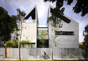 Modern House Architecture in Geometric Shape and Figure - Kadva Corp