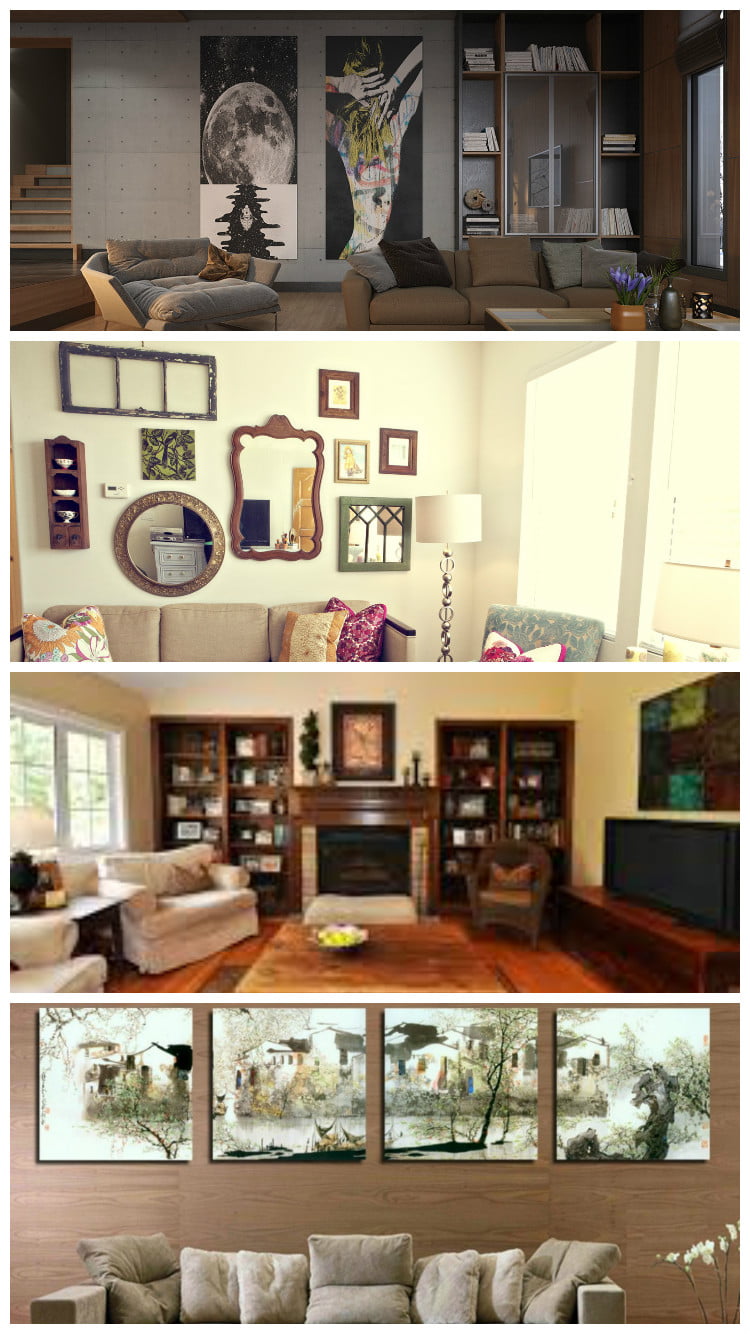 100 Living room wall art ideas – Creative wall decorations pictures of ...