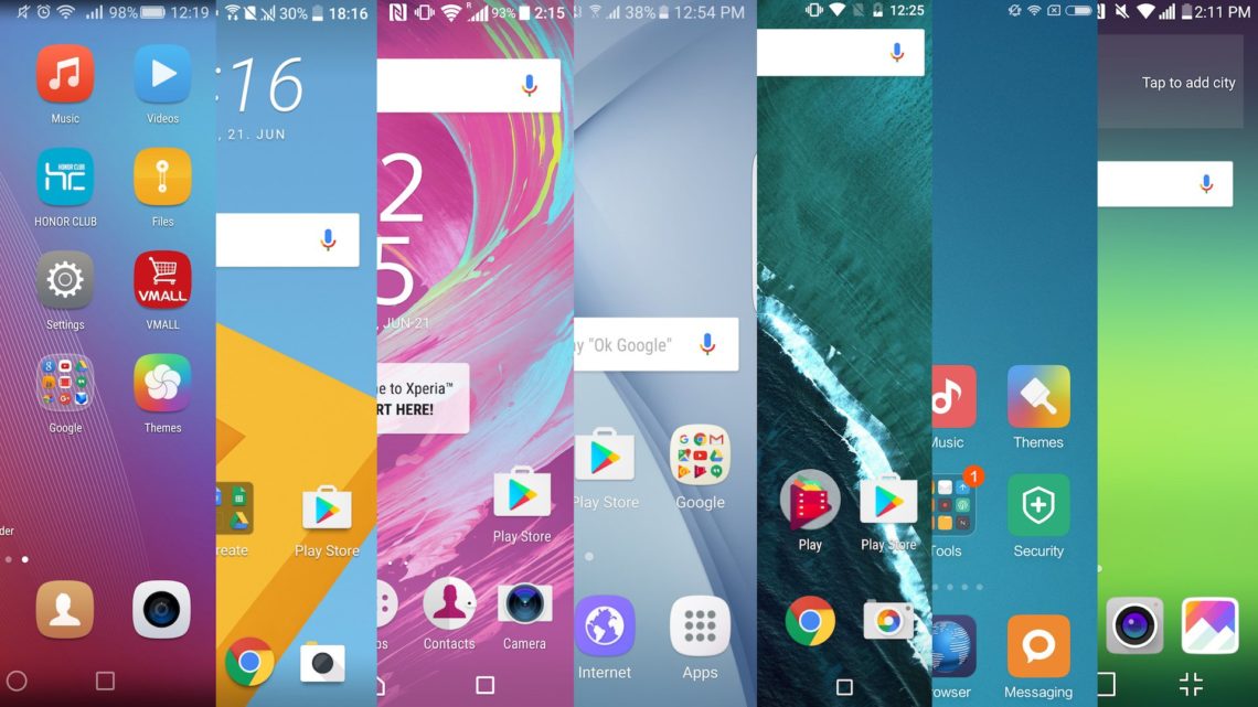 Android UI Comparison Device and OS List - Kadva Corp