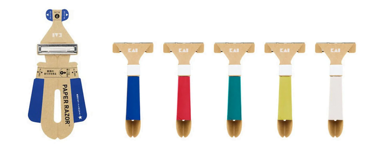 World's first disposable paper develop razor by kai - Kadva Corp