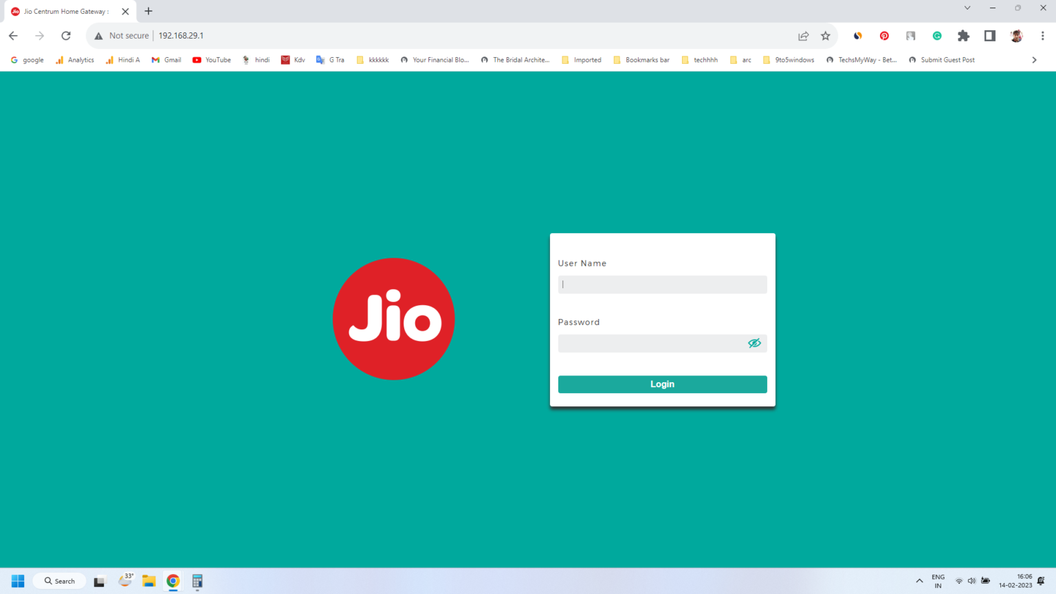 JIO Router Login ID and Password Working - Kadva Corp