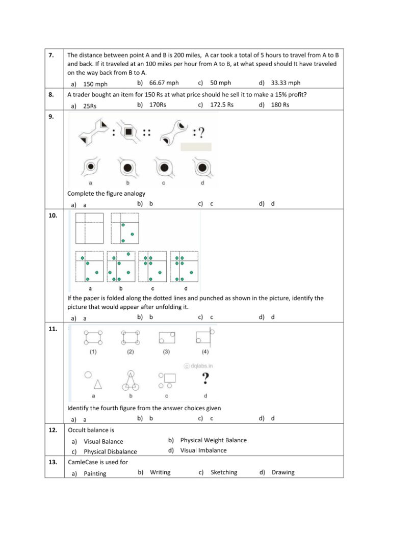 NATA Exam 2023 Question Paper for Prepare your self - Kadva Corp