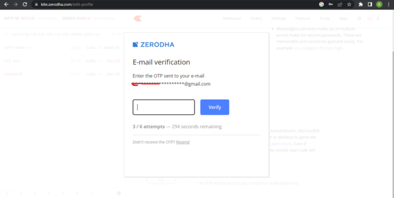 How to set up Google Authenticator OTP (TOTP) to log in to Kite? Zerodha
